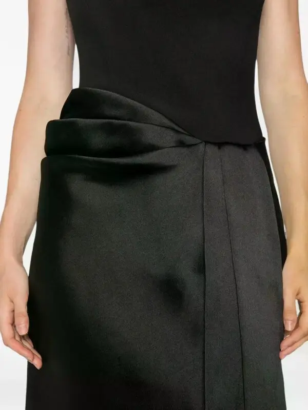 Solace London Strapless Draped Maxi Dress - Black