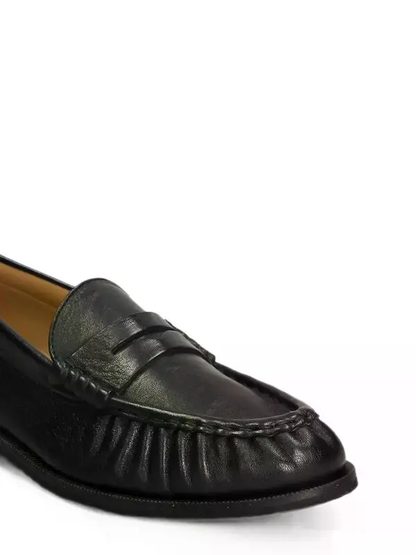 JULIE DEE Ruched Penny Loafers