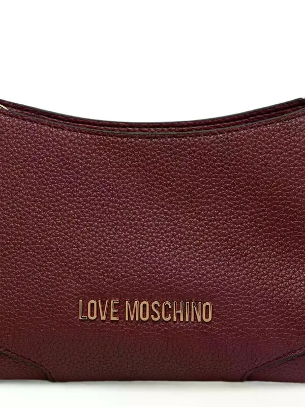 Moschino Logo-plaque Pebbled-effect Shoulder Bag
