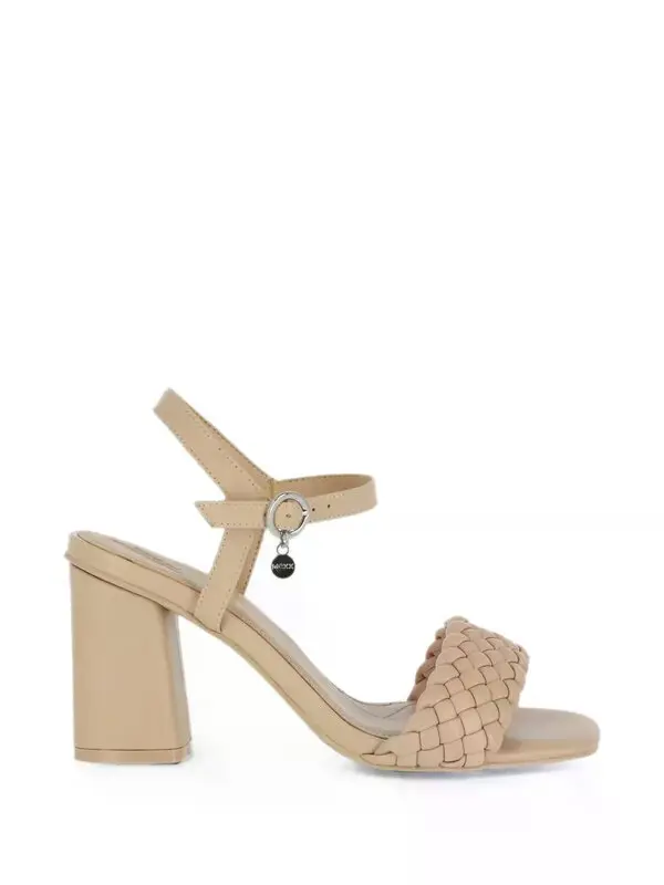 MEXX Braided Block-heel Sandals With Ankle Strap