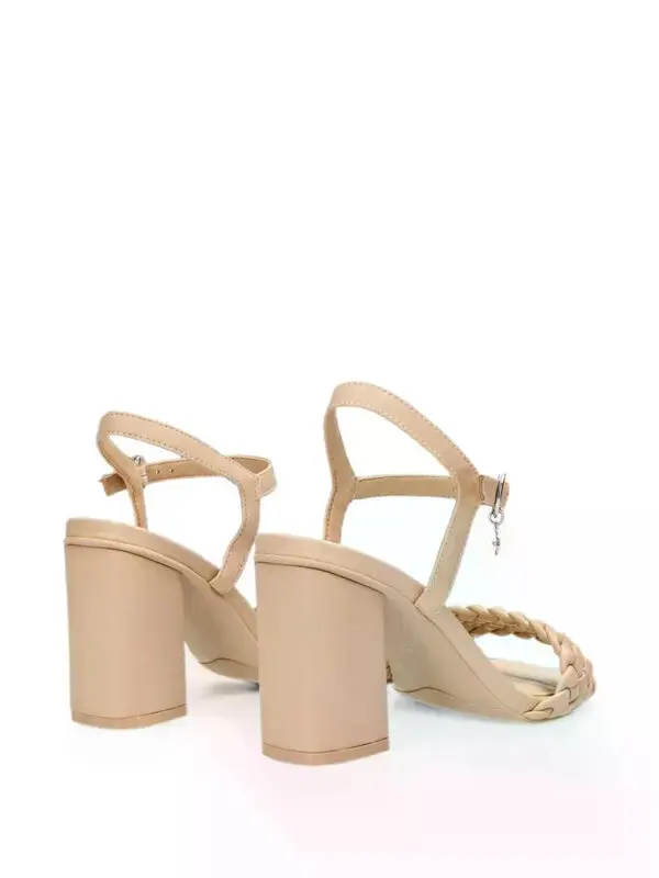 MEXX Braided Block-heel Sandals With Ankle Strap