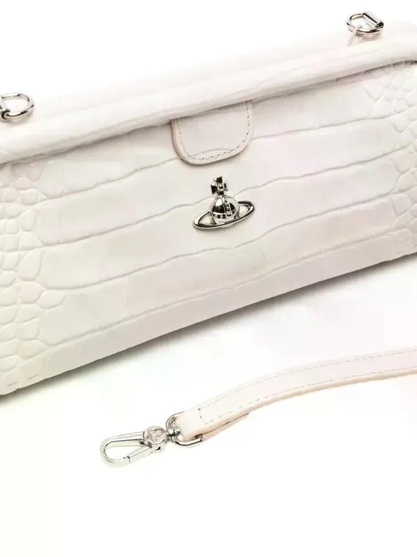 VIVIENNE WESTWOOD Orb Croc-effect Clutch Bag