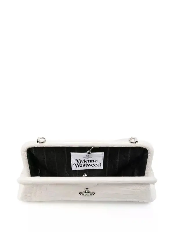 VIVIENNE WESTWOOD Orb Croc-effect Clutch Bag