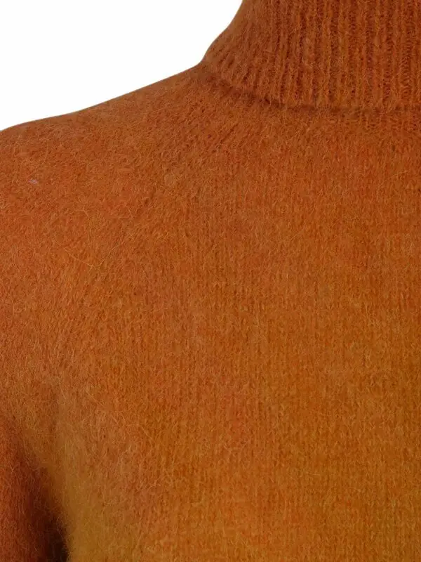BASE Roll-neck Raglan-sleeve Sweater - Orange