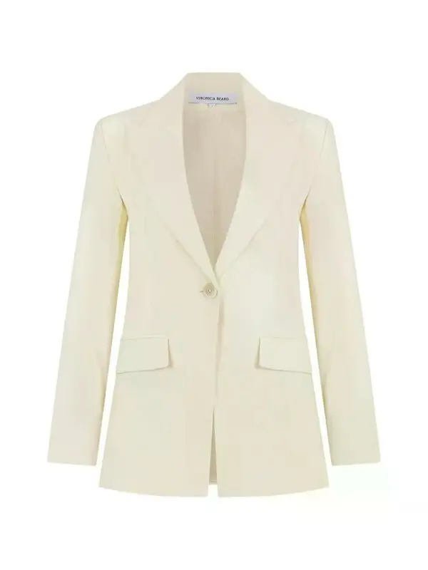 Veronica Beard Chandler Dickey Ruched-waist Single-breasted Blazer - Neutrals