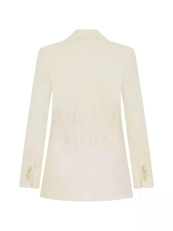 Veronica Beard Chandler Dickey Ruched-waist Single-breasted Blazer