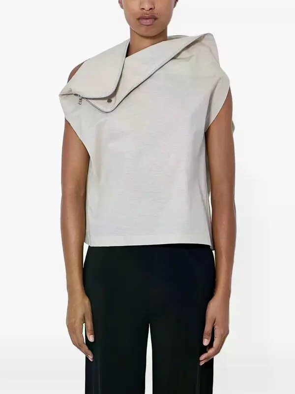 Issey Miyake Asymmetric Zip-detail Top