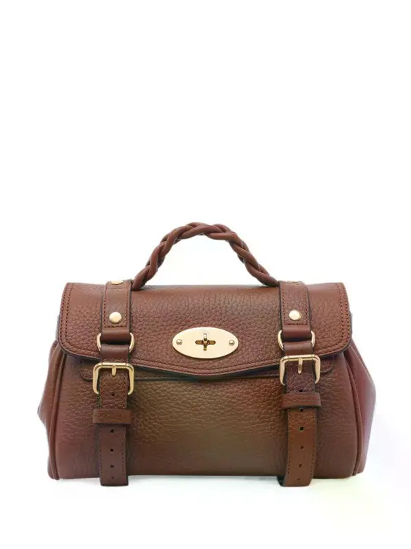 Mulberry Mini Alexa Braided-handle Shoulder Bag - Brown