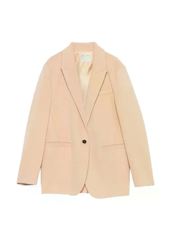 FORTE_FORTE Single-breasted Peak-lapels Blazer - Neutrals