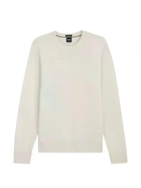 BOSS Wool Crew Neck Sweater - Neutrals
