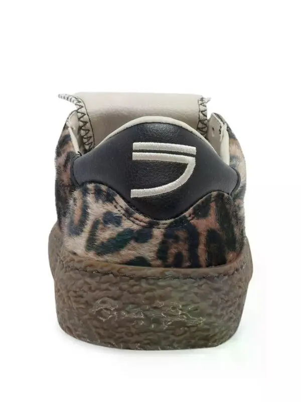 PURAAI Polly Tab Jaguar-print Lace-up Sneakers