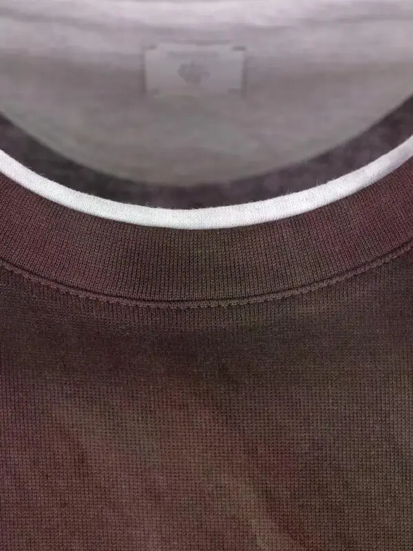 Eleventy Layered-neck Short-sleeve T-shirt