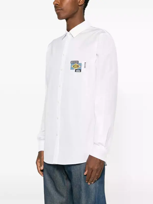 Moschino Logo-patch Button-down Shirt