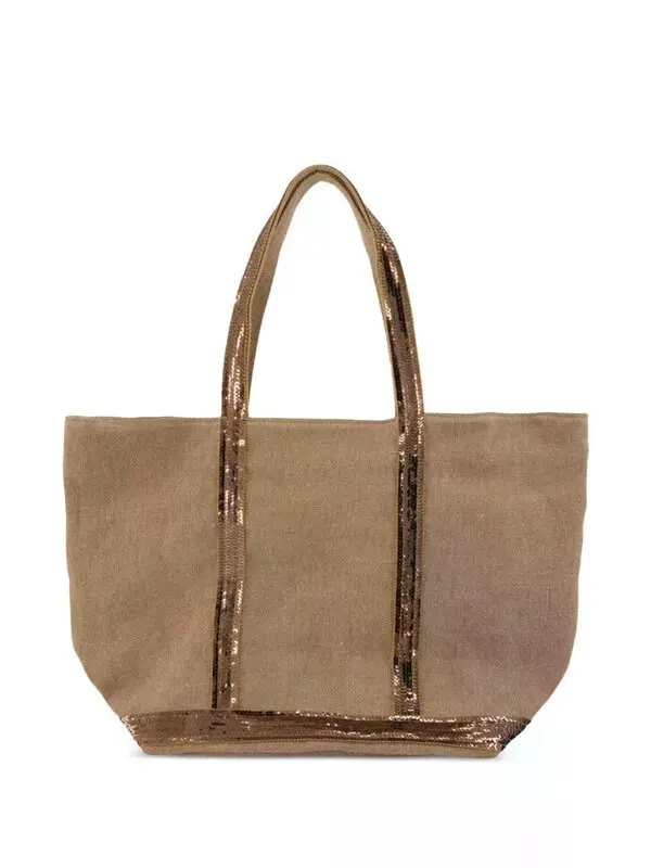 Vanessa Bruno Sequin-embellished Linen Tote Bag - Neutrals