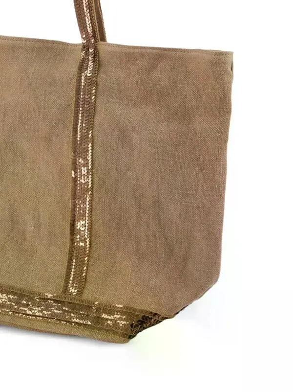Vanessa Bruno Sequin-embellished Linen Tote Bag - Neutrals