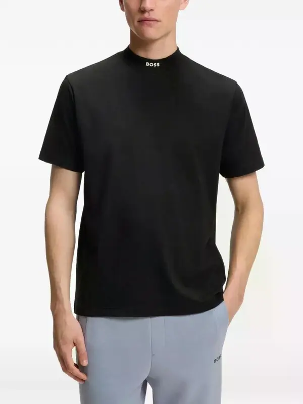 BOSS Logo-print High-neck T-shirt