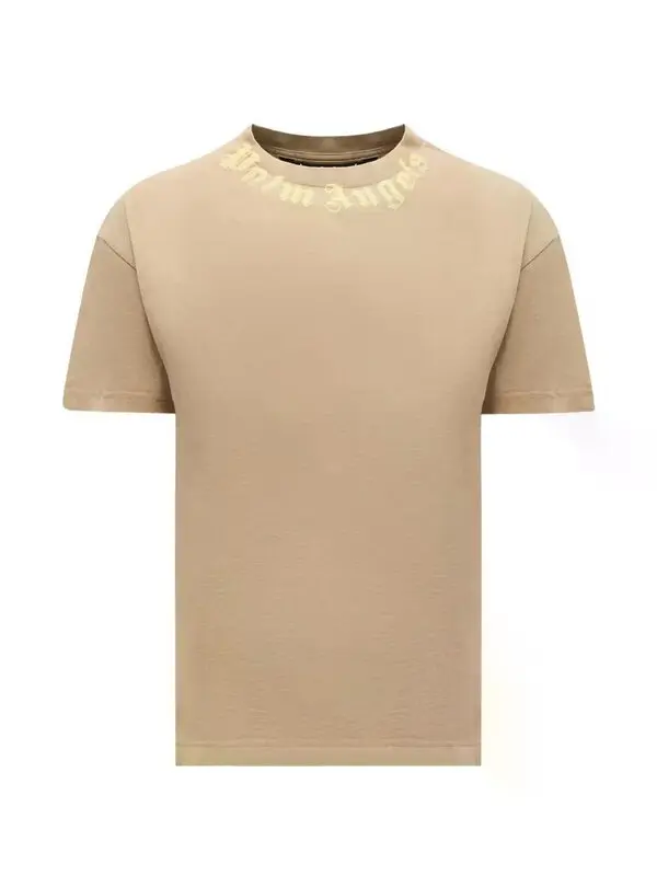 Palm Angels Logo-print T-shirt - Neutrals