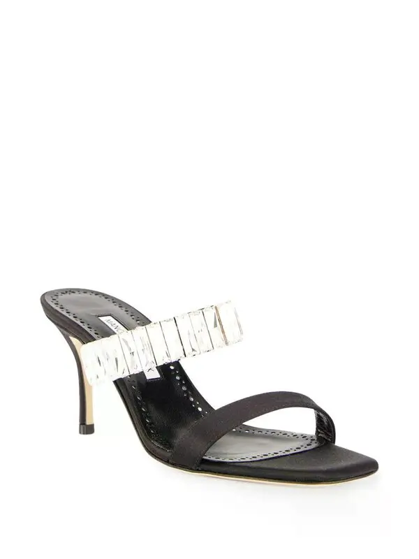 Manolo Blahnik Sakobay Crystal-embellished Sandals - Black