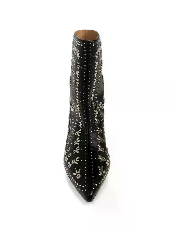 ODISSI Stud-embellished Wedge Ankle Boots