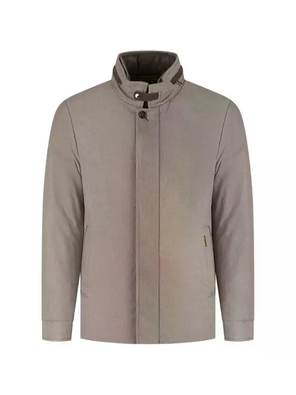 MOORER High-neck Button-fastening Coat