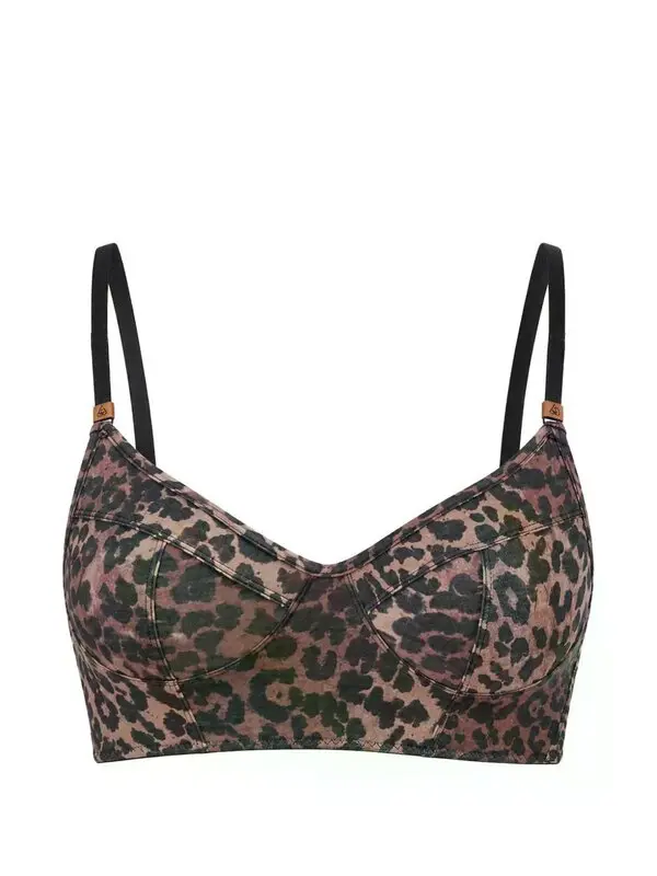 Love Stories Leopard-print Bralette Bra - Neutrals