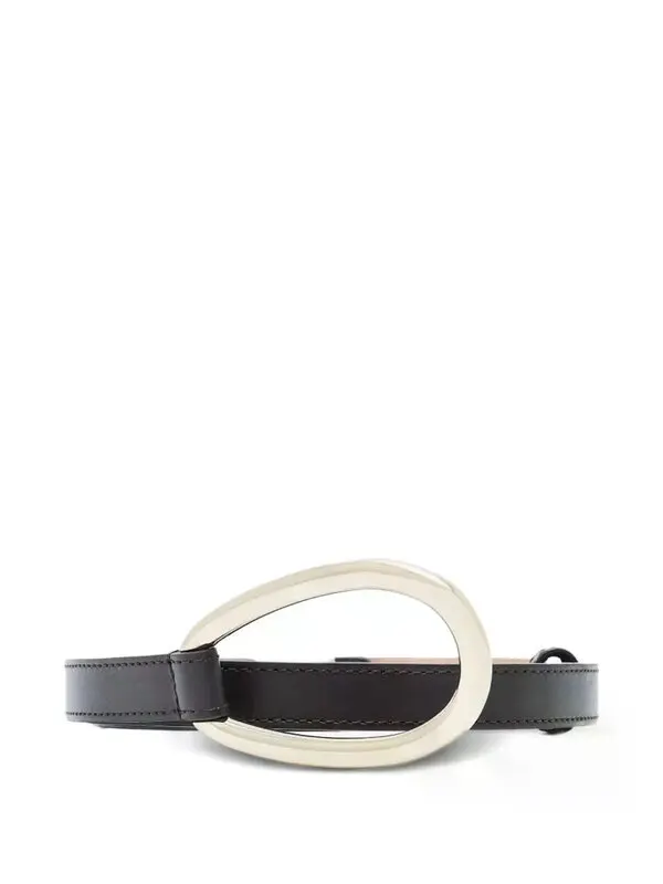 Giorgio Armani Oval-buckle Leather Belt