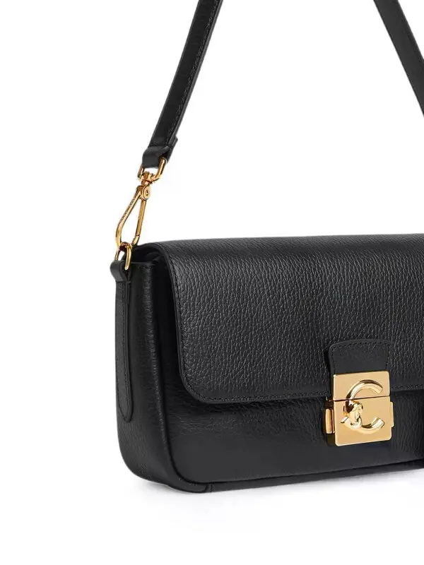 COCCINELLE Medium C-me Lock Grained-leather Shoulder Bag
