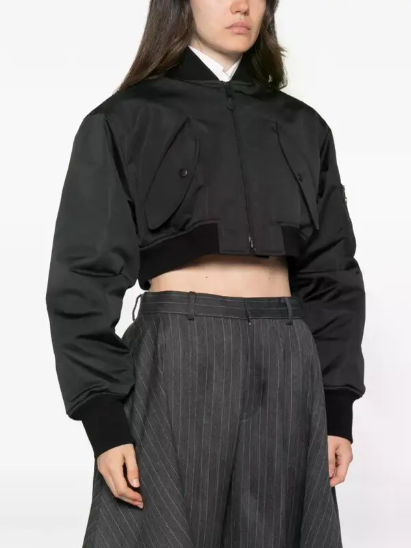 Balenciaga Cropped Bomber Jacket