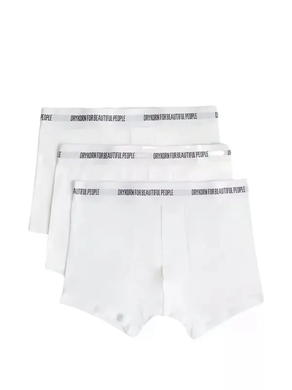 DRYKORN Corbin 3 Logo-waistband Boxers - White
