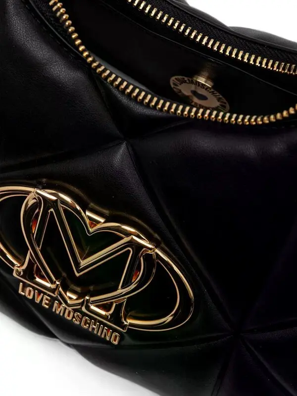 Moschino Quilted Logo-plaque Shoulder Bag