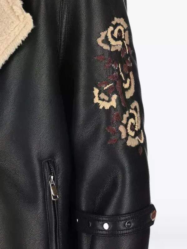 UNCOMMON Floral-embroidered Jacket - Black