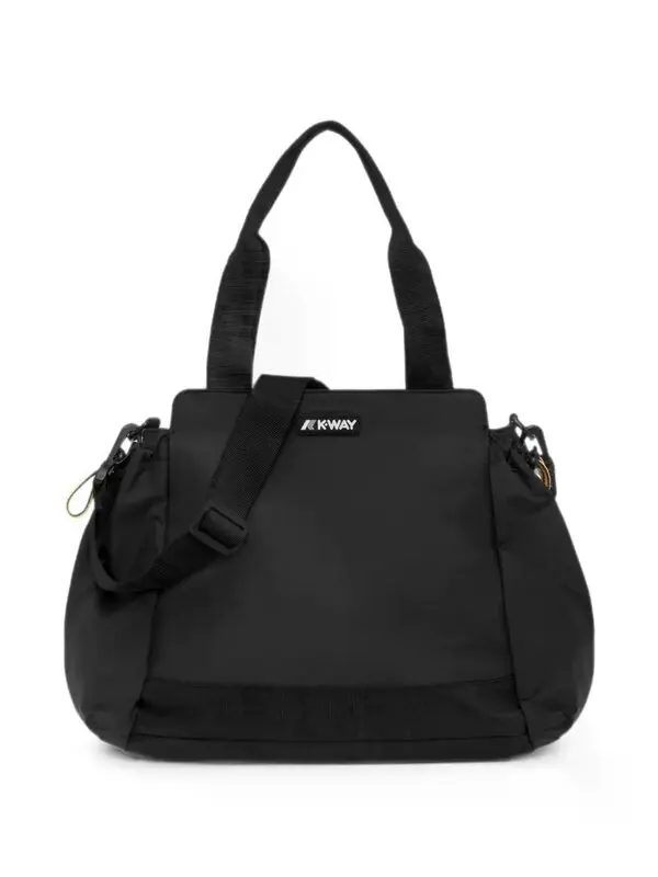 K-WAY Aisy Logo-patch Tote Bag - Black