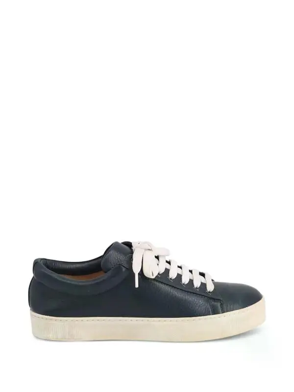 STUART WEITZMAN Low-top Lace-up Leather Sneakers