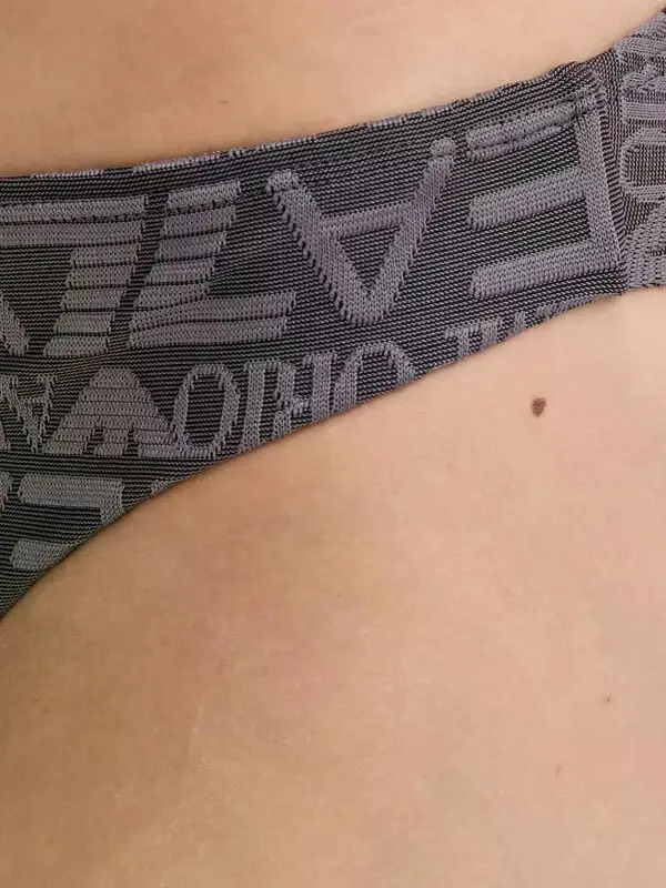 EA7 Logo-print One-shoulder Bikini