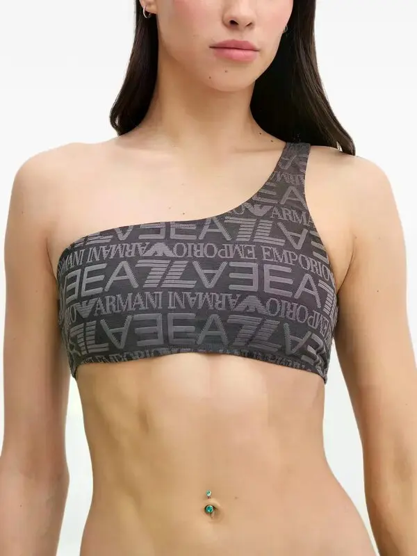 EA7 Logo-print One-shoulder Bikini