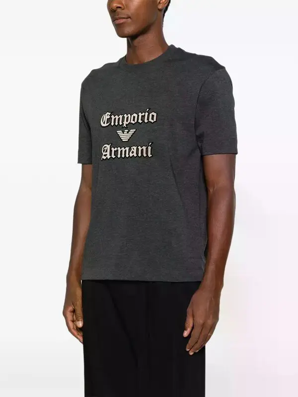 Emporio Armani Logo-embroidered T-shirt
