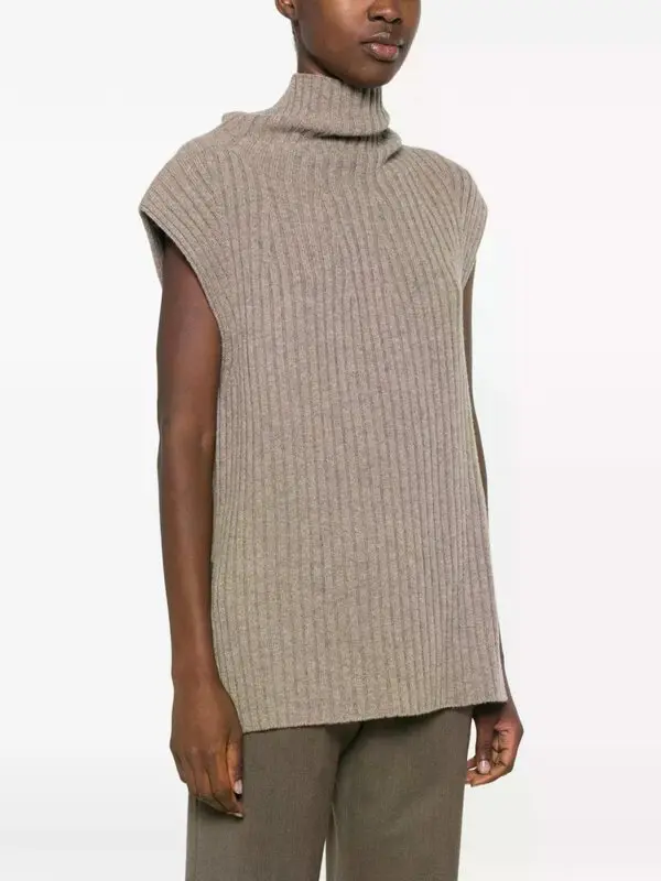 Eric Bompard Ribbed Sleeveless Vest