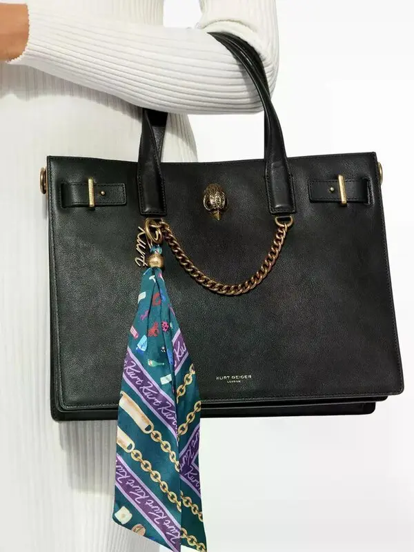 Kurt Geiger Scarf-detail Eagle-embellishment Tote Bag