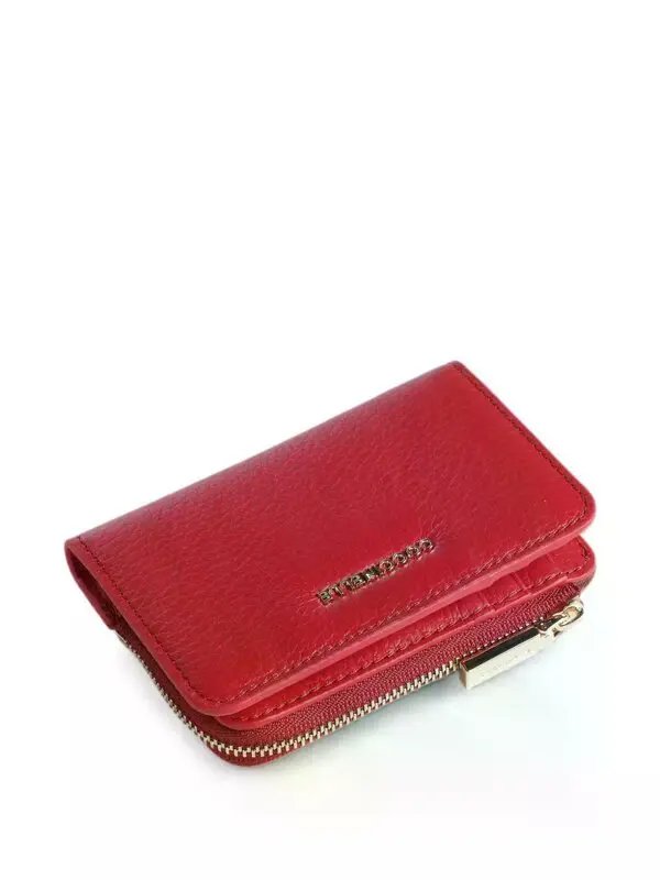 COCCINELLE Logo-stamp Pebbled-leather Wallet