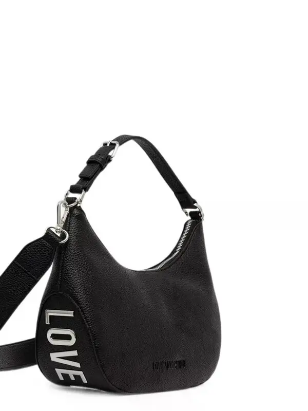 Moschino Logo-lettering Pebbled Shoulder Bag