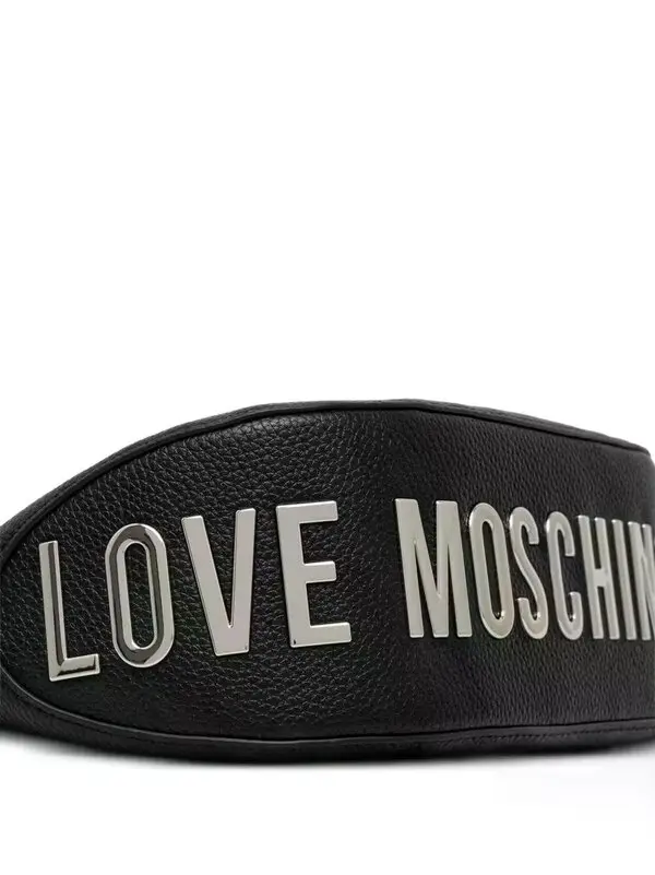 Moschino Logo-lettering Pebbled Shoulder Bag