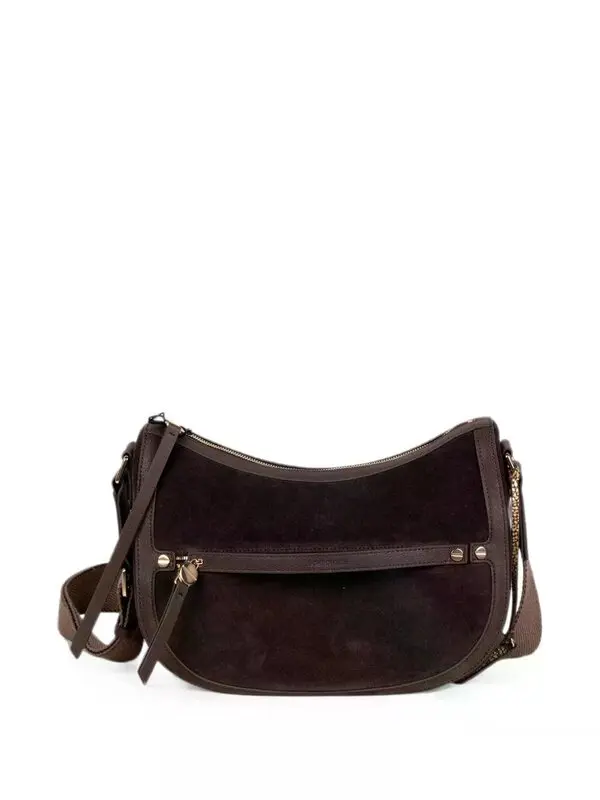 Borbonese Suede Leather Shoulder Bag - Brown