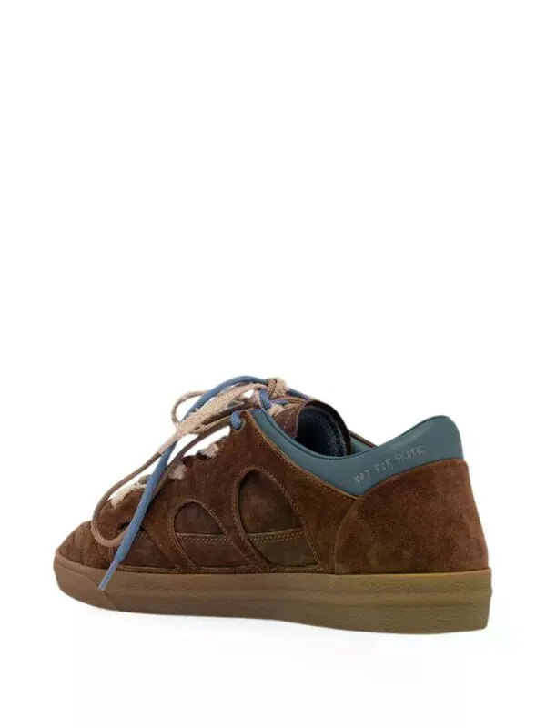 SANTHA Love Park Suede Cut-out Sneakers