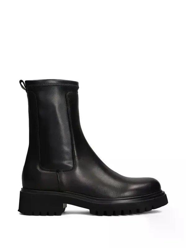 JULIE DEE Lug Sole Chelsea Boots - Black
