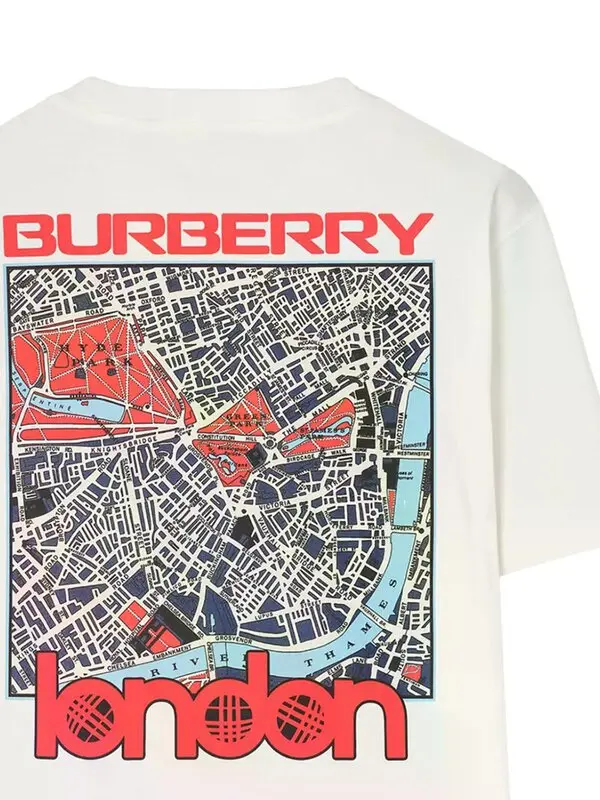 Burberry London Map Cotton T-shirt