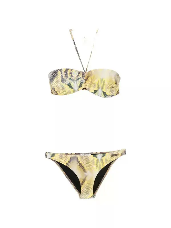 Balmain Snakeskin-print Bikini