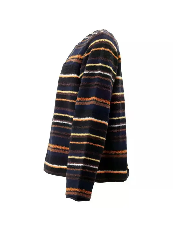 Sacai Horizontal-stripe Chest-pocket Sweater