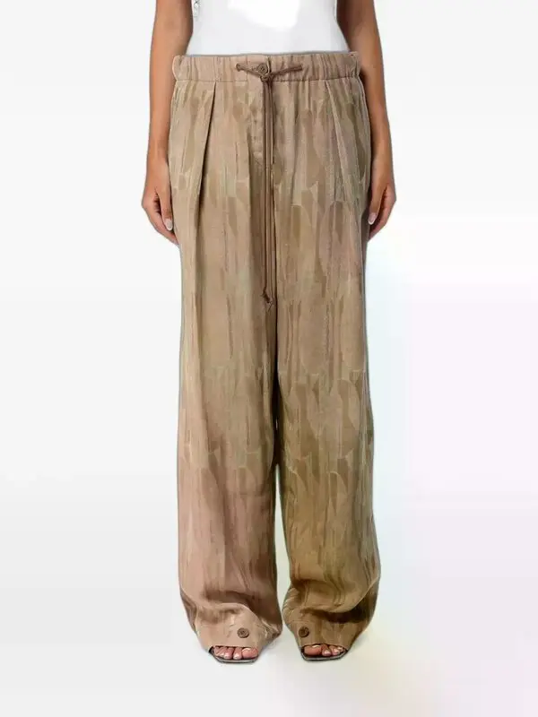 Emporio Armani Oval-patterned Jacquard Trousers