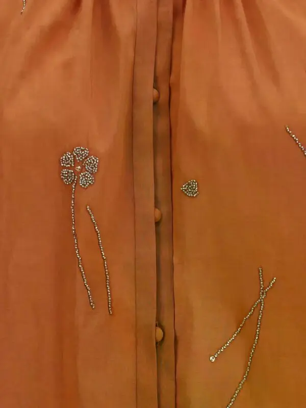 FORTE_FORTE Bead-embroidered Voile Shirt