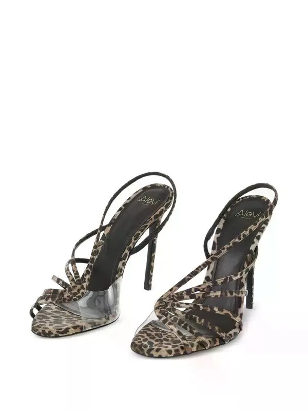 ALEVI MILANO Animal-print Transparent-panel Sandals